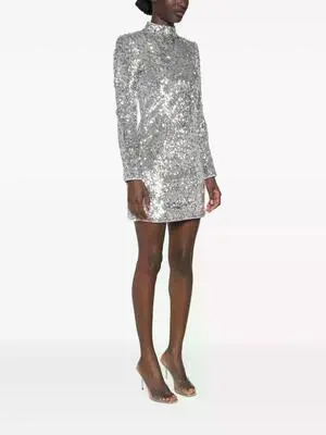Balmain Sequin-embellished High-neck Mini Dress