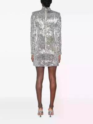 Balmain Sequin-embellished High-neck Mini Dress