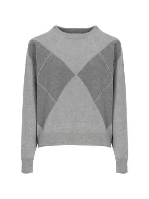 Peserico Argyle-knit Sweater - Grey