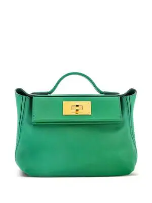 Hermès 24/24 Bag Evercolor With Swift 21 Crossbody Bag - Green