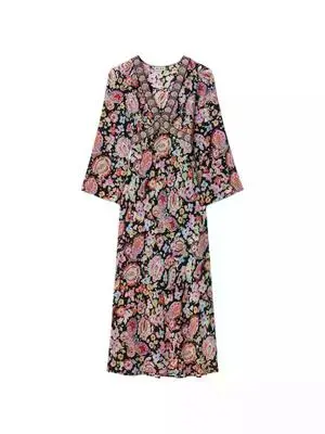 Rixo Tania Bias-cut Silk Midi Dress