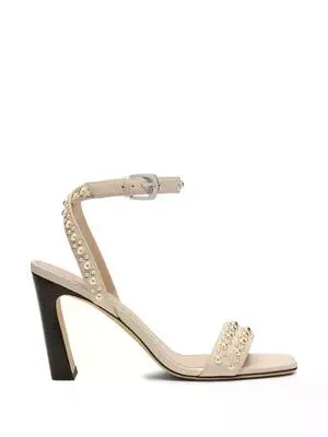 STUART WEITZMAN Perry Stud-embellished Heeled Sandals