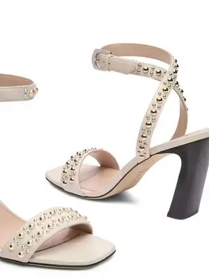 STUART WEITZMAN Perry Stud-embellished Heeled Sandals