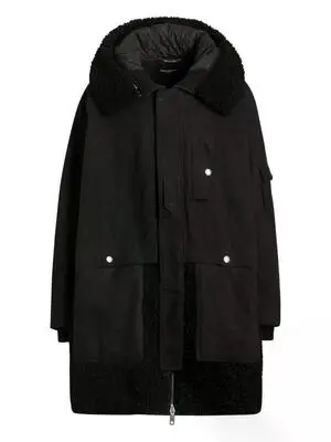 Dolce & Gabbana Hooded Fleece-lined Parka - Black