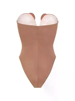 LA REVECHE Alya Floral-appliqué Swimsuit