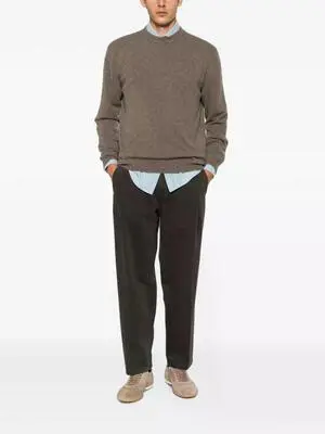 BRIGLIA 1949 Pleated Chino Trousers - Brown
