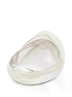 MAISON MARGIELA Chevaliere Signet Ring In Rhodium