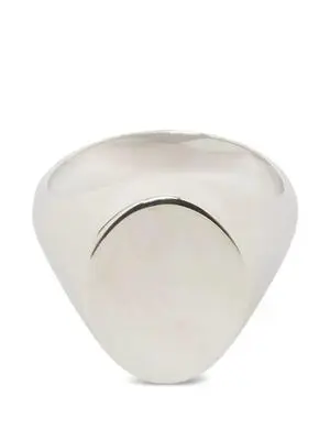 MAISON MARGIELA Chevaliere Signet Ring In Rhodium - Silver