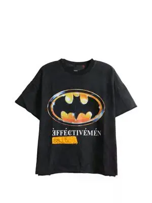 SAITOS Batman Patch-detail T-shirt - Black