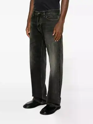 Emporio Armani Faded Straight-leg Jeans