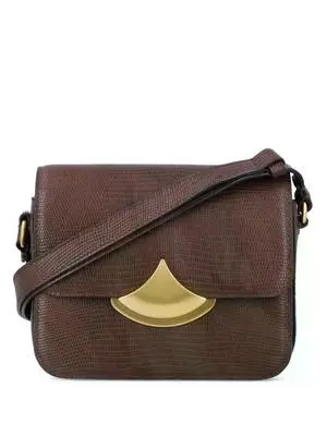 SESSUN Lizard-effect Leather Small Shoulder Bag - Brown