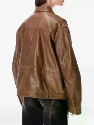 HAIKURE Zip-up Leather Jacket