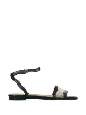 Red Valentino Wavy-strap Transparent Sandals - Black