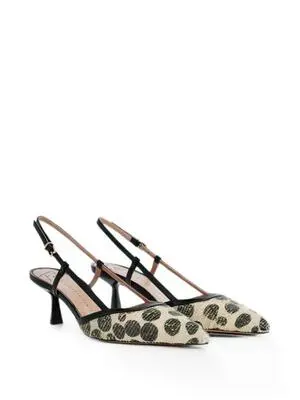 Roberto Festa Dora Polka-dot Slingback Heeled Pumps