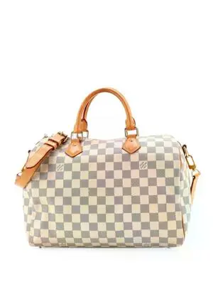 LOUIS VUITTON Speedy Bandouliere Bag Damier 30 Shoulder Bag - White