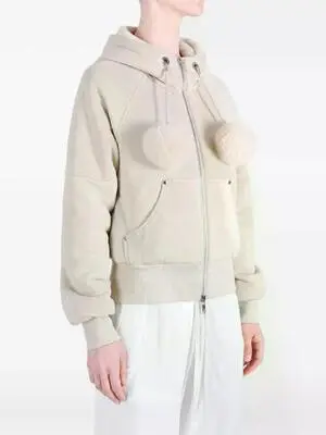 Moose Knuckles Oro Bunny Pom-pom Zip-up Reversible Hoodie
