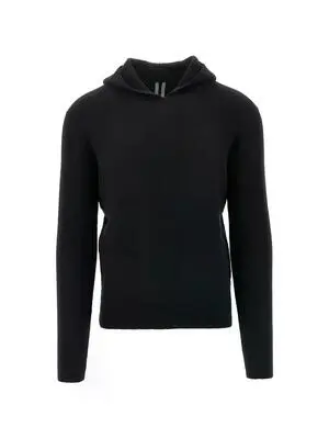 Rick Owens Fine-knit Hoodie - Black