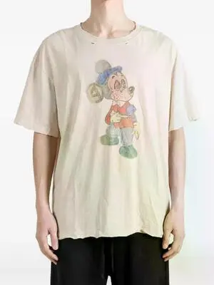 SAITOS Distressed Graphic-print T-shirt