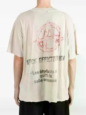 SAITOS Distressed Graphic-print T-shirt