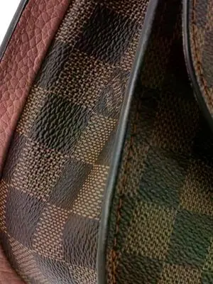 LOUIS VUITTON Wight Handbag Damier With Leather Shoulder Bag