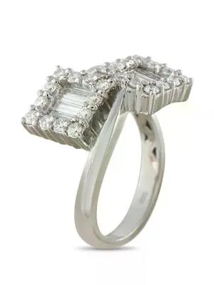 LB EXCLUSIVE 1.35 Carat Diamond Bypass Ring In 18k White Gold
