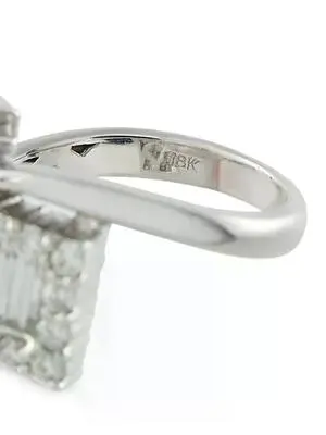 LB EXCLUSIVE 1.35 Carat Diamond Bypass Ring In 18k White Gold