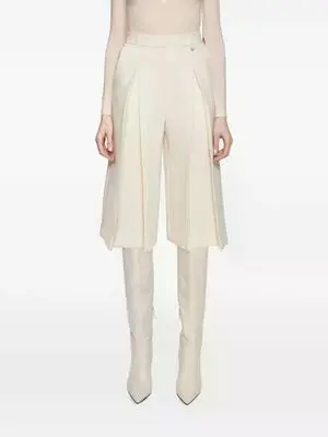 NISSA Tailored High-waist Bermuda Shorts - Neutrals