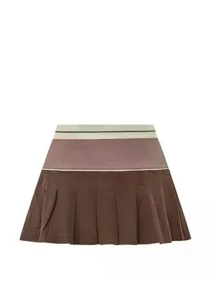 Palm Angels Logo Pleated Mini Skirt
