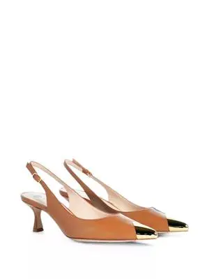 Roberto Festa Bonaire Slingback Pumps With Metal Cap Toe