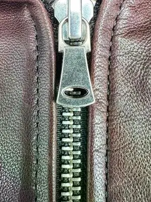 Nour Hammour Zip-up Leather Jacket