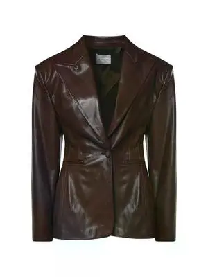 Andamane Single-breasted Peaked-lapel Blazer - Brown