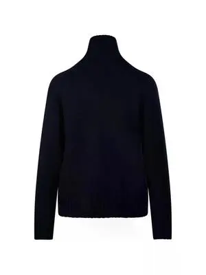 Max Mara Ribbed-knit Roll-neck Sweater - Blue