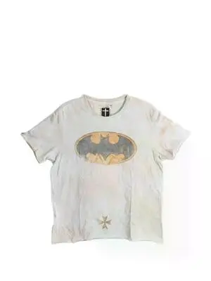 SAITOS Batman Graphic-print Distressed T-shirt - Neutrals