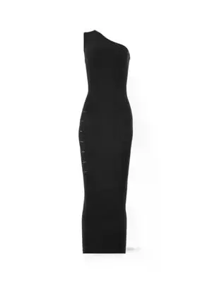 Wolford Cutout One-shoulder Midi Dress - Black