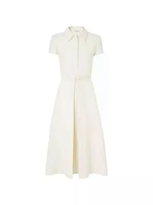 Fendi Ivory Wool And Silk Dress - White