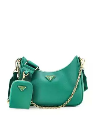 Prada Re-edition 2005 Shoulder Bag Saffiano Leather Small Crossbody Bag - Green