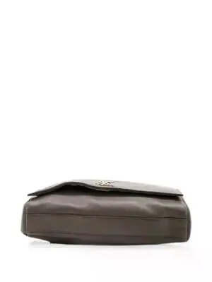 Saint Laurent Classic Monogram Reversible Suede And Leather Medium Shoulder Bag