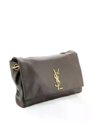 Saint Laurent Classic Monogram Reversible Suede And Leather Medium Shoulder Bag