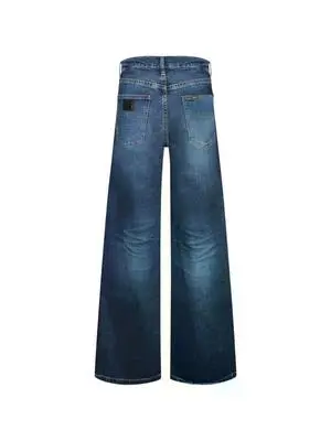 LOIS Faded Wide-leg Jeans