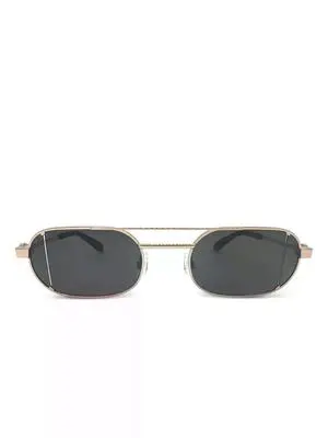Off-White Double-bridge Oval Sunglasses - Gold