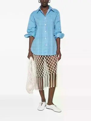 THE FRANKIE SHOP Peri Striped Button-up Shirt
