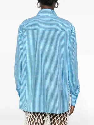 THE FRANKIE SHOP Peri Striped Button-up Shirt - Blue