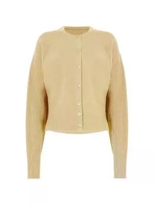 Wolford Ribbed-knit Cropped Cardigan - Yellow