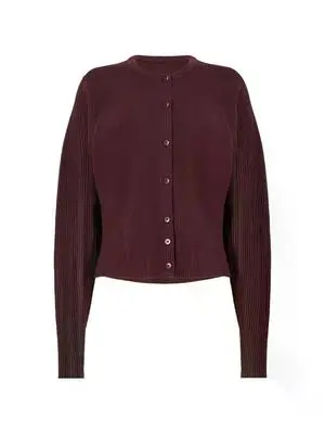 Wolford Ribbed-knit Cropped Cardigan - Red