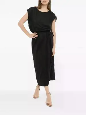 Woolrich Drawstring-waist Midi Dress - Black