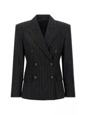 Brunello Cucinelli Pinstripe Blazer - Grey
