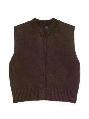 Soeur Ribbed-knit Sleeveless Sweater - Brown