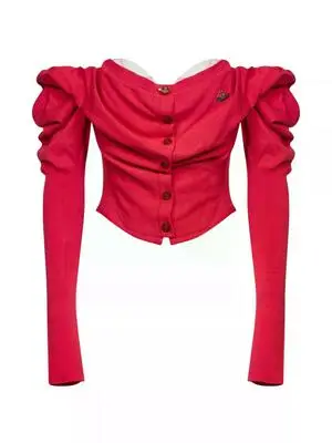 VIVIENNE WESTWOOD Off-shoulder Orb-embroidered Sweater