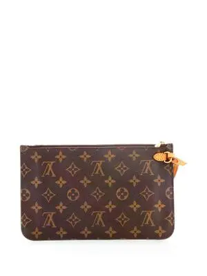 LOUIS VUITTON Neverfull Pochette Monogram Canvas Large Pouch - Brown