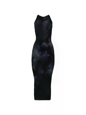 Wolford Ink Fatal Tie-dye Midi Dress - Black
